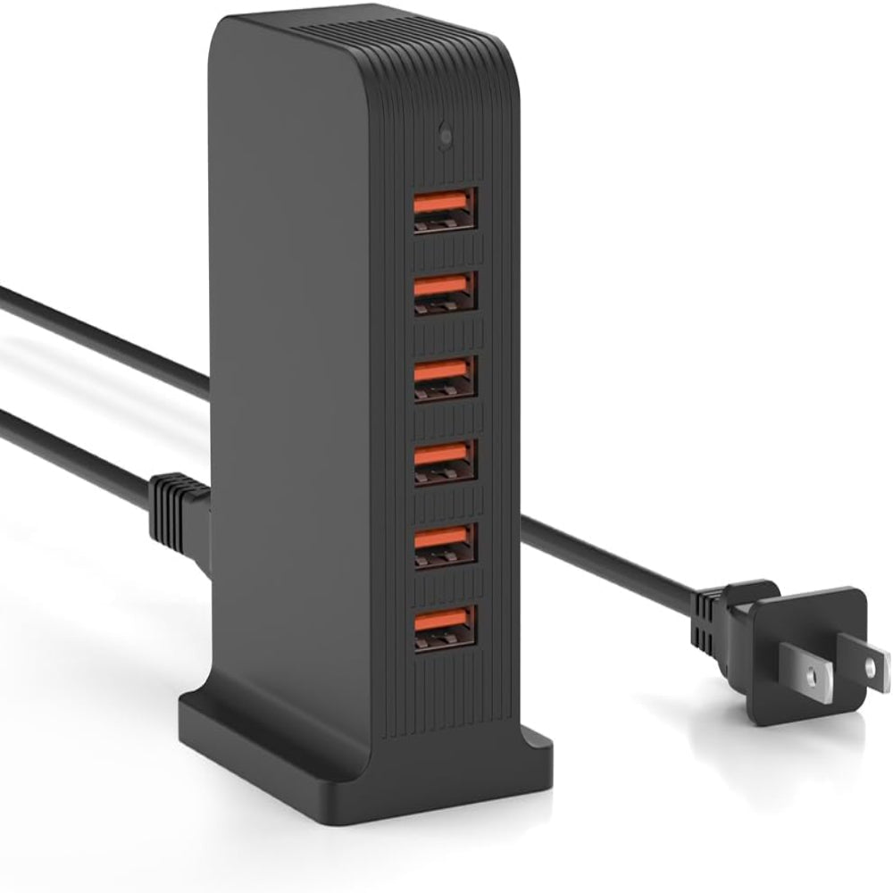 6-Port 50W USB Charging Tower for Multiple Devices – DealsXS.com