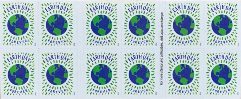 USPS Earth Day Forever Stamps 2020 - Booklet of 20 Postage Stamps ...